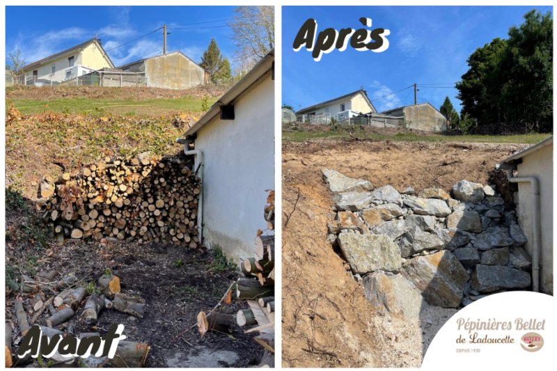 Enrochement d'un terrain | Pépinières Bellet
